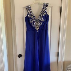 Blush Dresses | Light Blue Open Back Prom Dress By | Poshmark